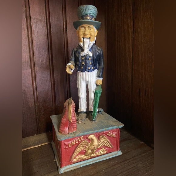 Accents | Vintage Metal Uncle Sams Coin Bank | Poshmark